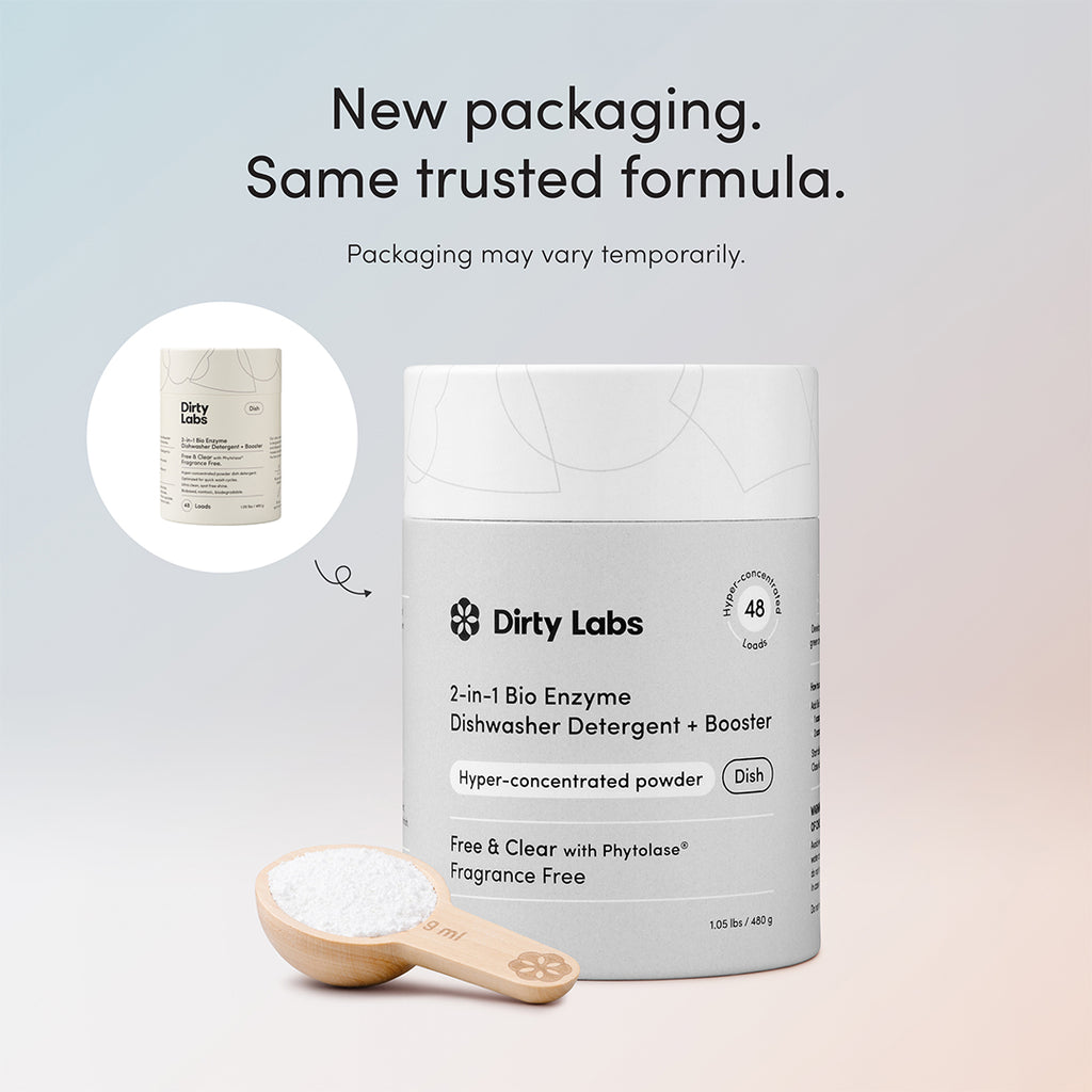 Bio Enzyme Dishwasher Detergent, Free & Clear - Dirty Labs | Dirty Labs